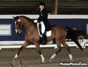 Brian Hafner and Lombardo LHF At Home Now in the CDI Arena - HorsesDaily